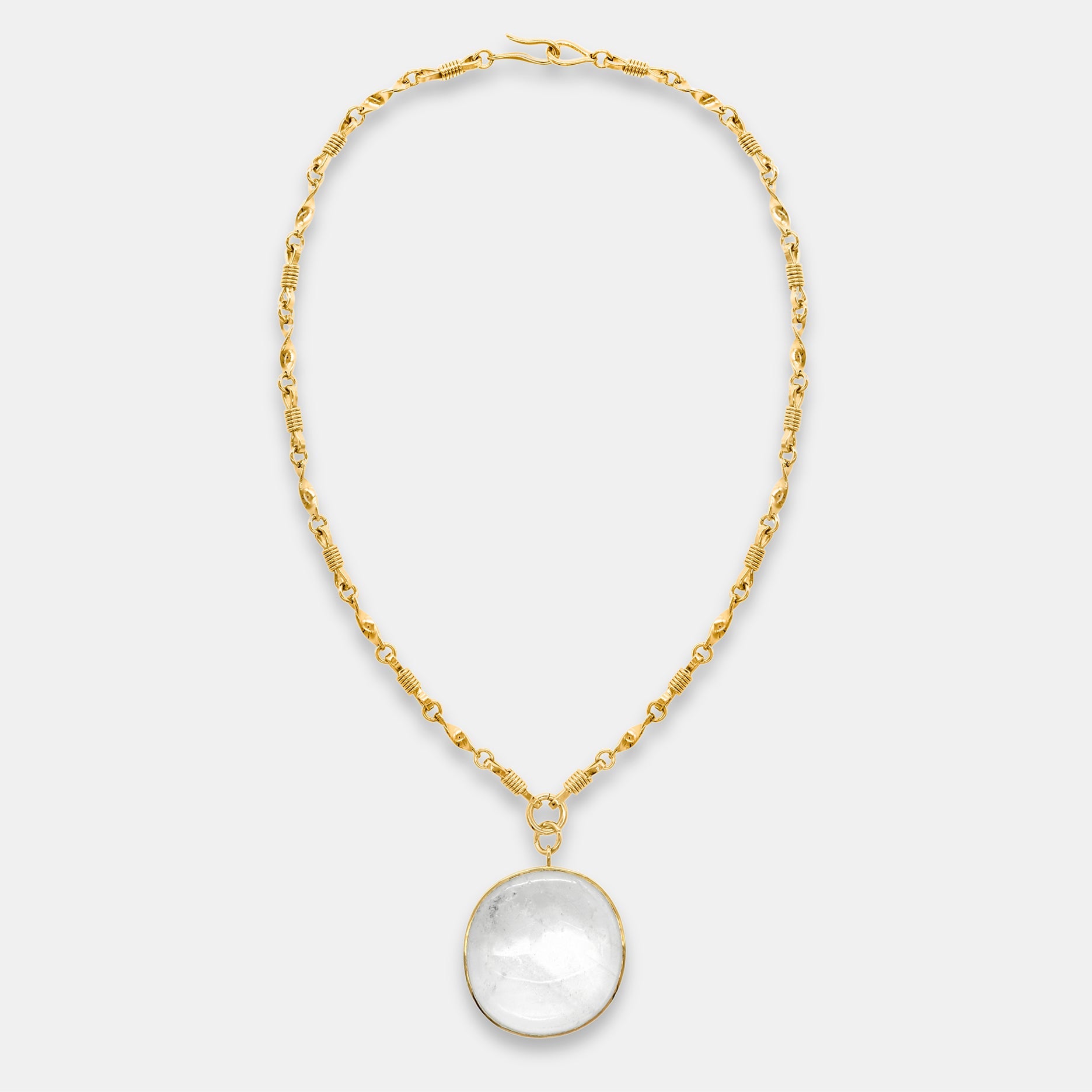 Root Necklace With Rock Crystal Pendant – Tohum Design
