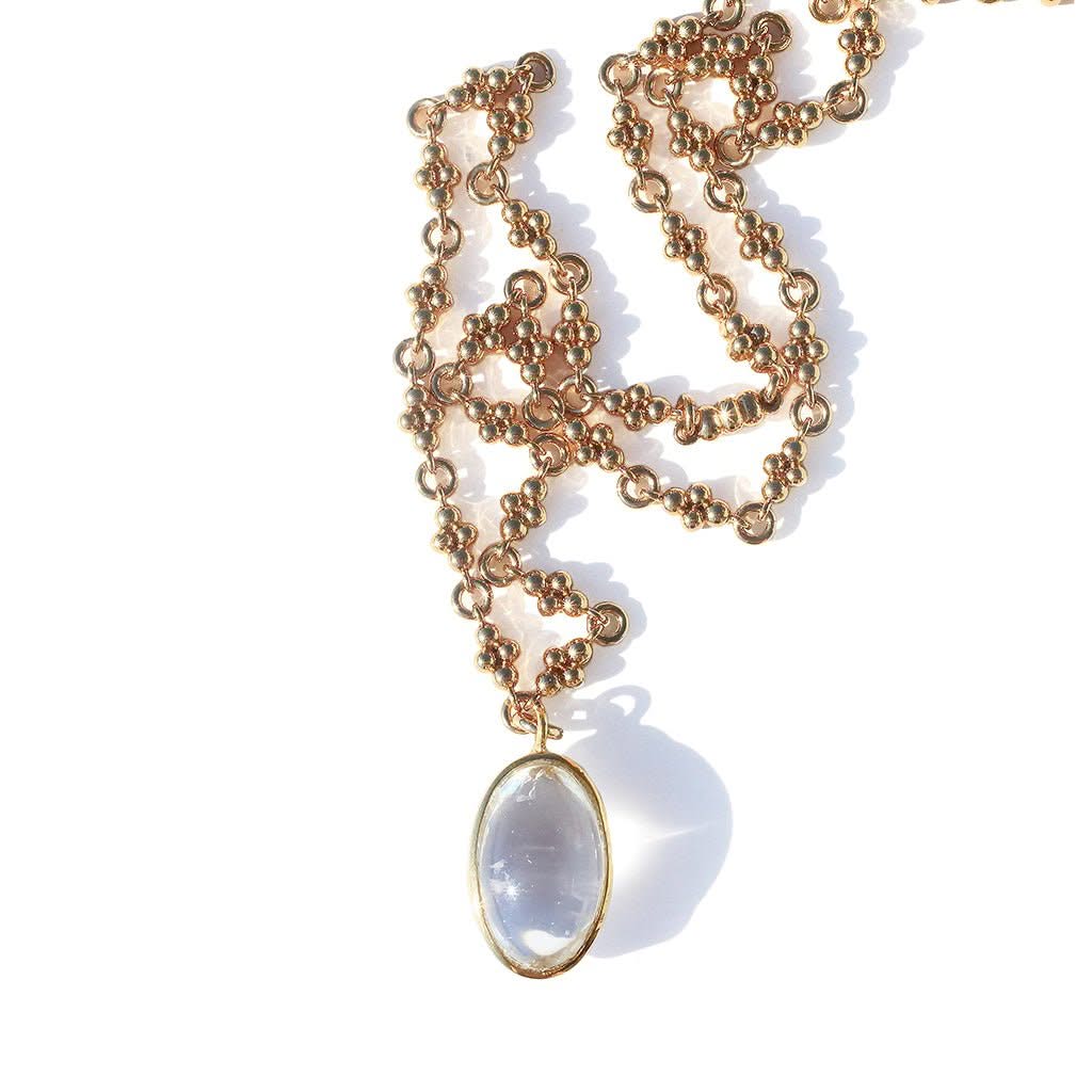 Cycles Necklace With Rock Crystal Pendant – Tohum Design